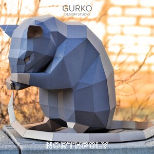 Papercraft Rat Covers His Face, Digital Template, PDF Download, Gurko ...