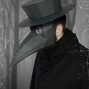Papercraft Mask of Plague Doctor, Digital Template, PDF Download, Gurko ...