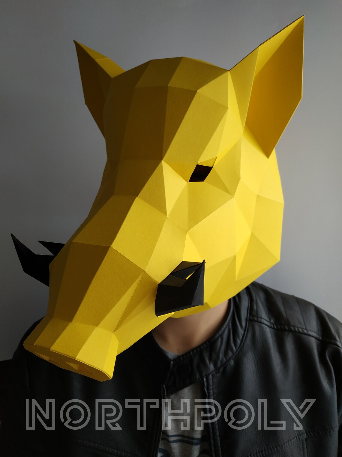 Boar Mask Papercraft, Hog, Digital Template, PDF Download, Gurko, 3D ...