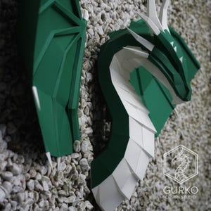 Papercraft Awesome Dragon and Fire Dragon With Wings, Digital Template ...