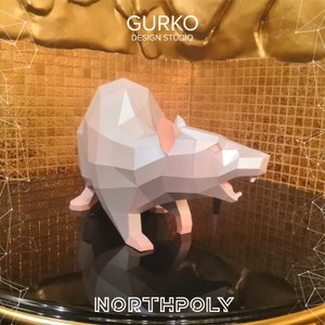 Angry Rat Papercraft, Mouse, Digital Template, PDF Download, Gurko, 3D ...