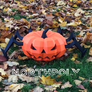 Pumpkin-spider Papercraft, Digital Template, PDF Download, Gurko, 3D ...