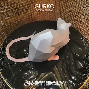 Angry Rat Papercraft, Mouse, Digital Template, PDF Download, Gurko, 3D ...