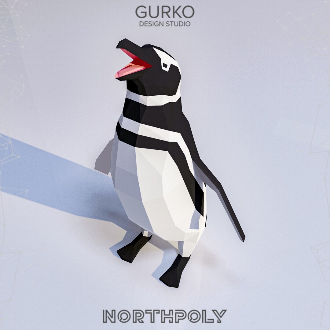 Screaming Magellanic Penguin Papercraft, Digital Template, PDF Download ...