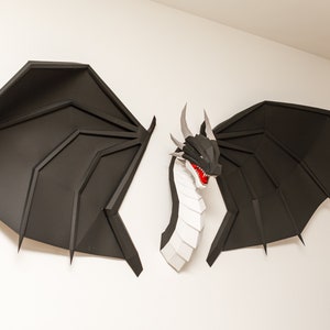 Papercraft Awesome Dragon With Wings, Digital Template, PDF Download ...