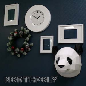 Panda Head Papercraft, Bear, Digital Template, PDF Download, Gurko ...