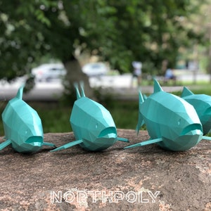 Salmon Papercraft, Fish, Digital Template, PDF Download, Gurko, 3D Low ...