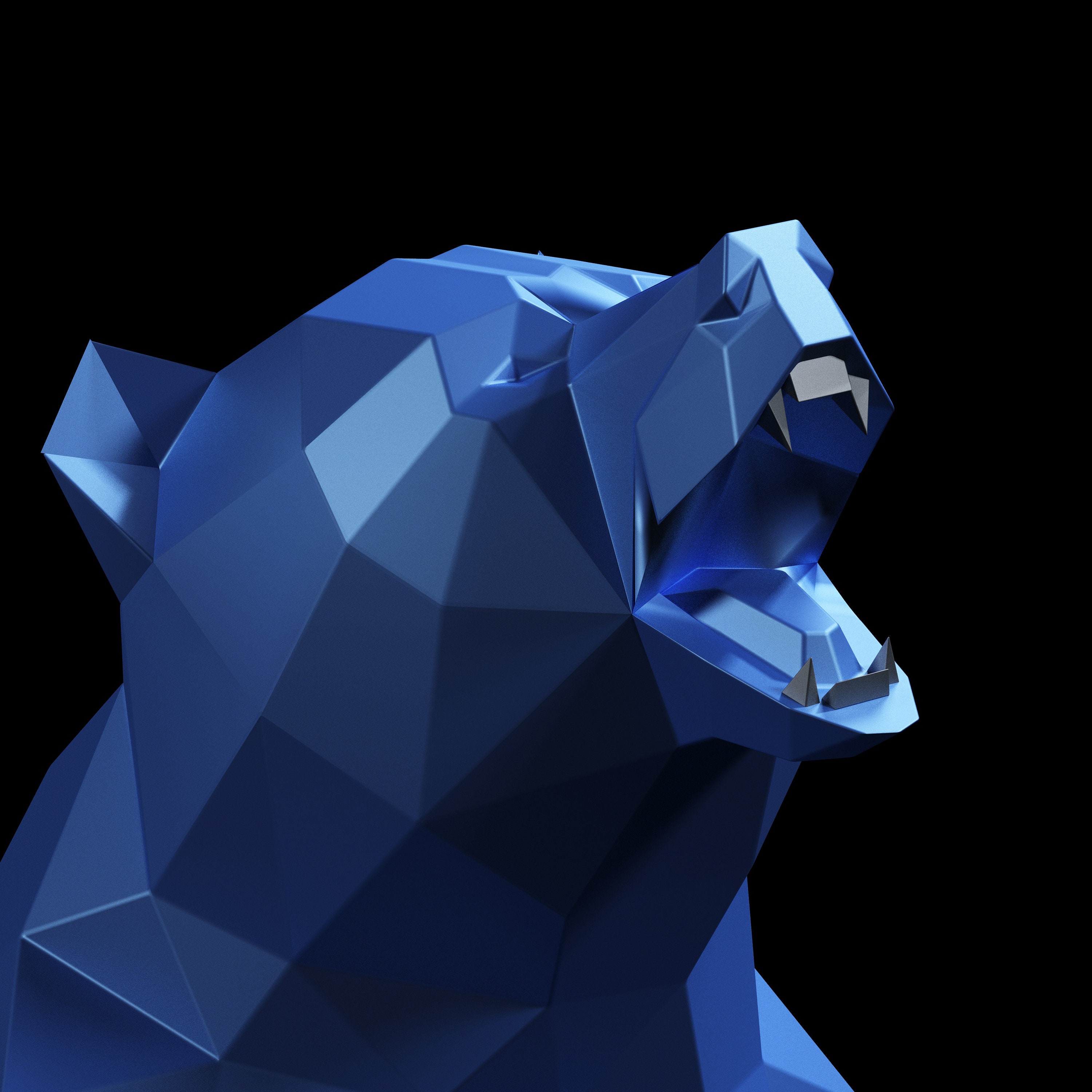 Angry Bear Metal Papercraft , DXF, Gurko, Pepakura, Template, 3D ...