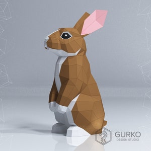 Standing Rabbit (1900 Mm) Papercraft, Digital Template, PDF Download ...