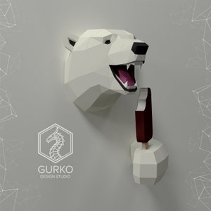 Smiling Polar Bear Papercraft, Digital Template, PDF Download, Gurko ...