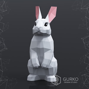 Standing Rabbit (1900 Mm) Papercraft, Digital Template, PDF Download ...
