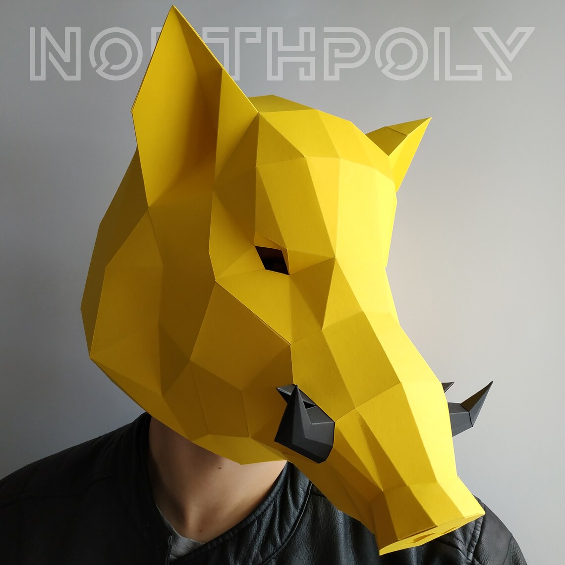 Boar Mask Papercraft, Hog, Digital Template, PDF Download, Gurko, 3D ...