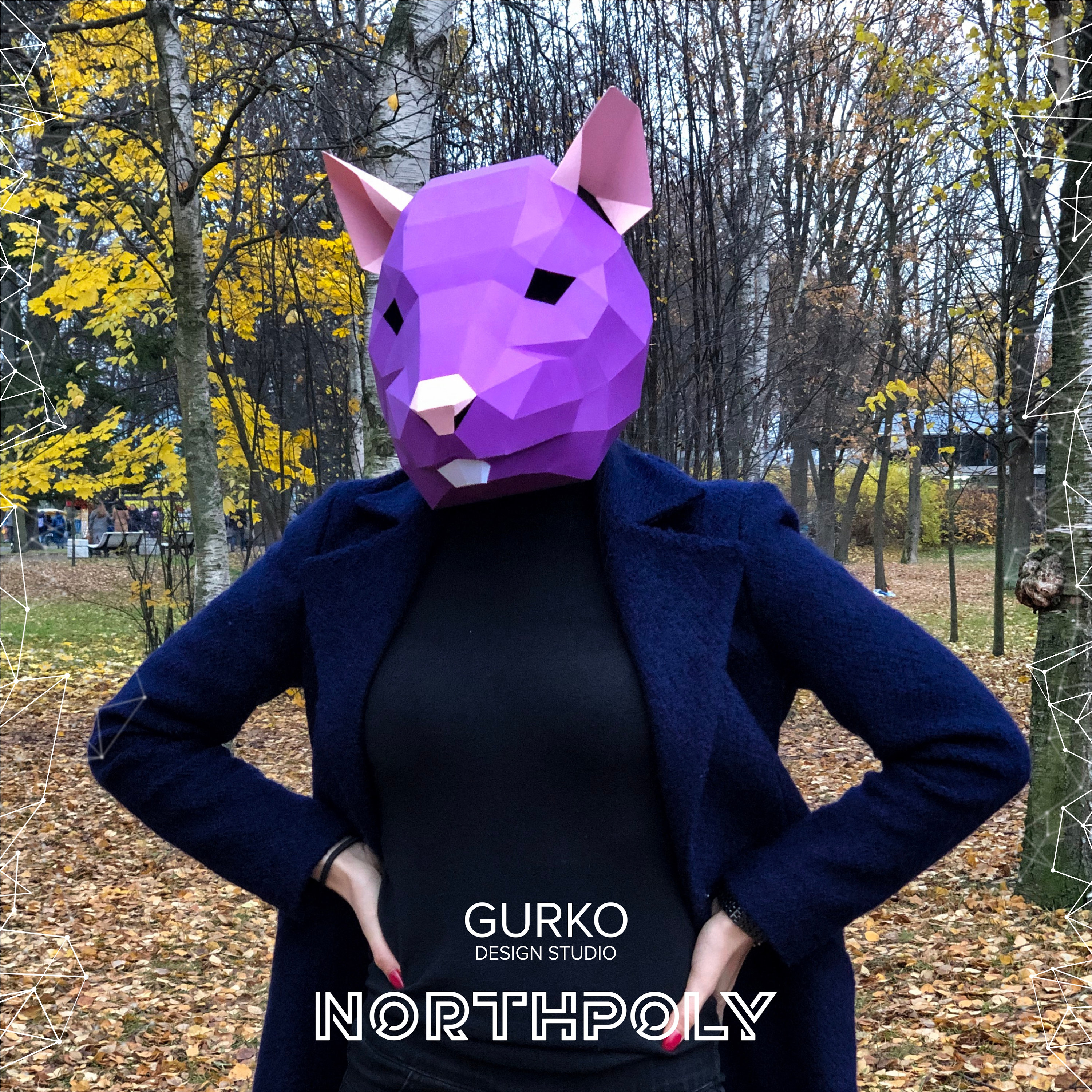 2 Rat Masks Papercraft, Mouse, Digital Template, PDF Download, Gurko ...
