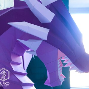 Awesome Dragon Papercraft, Digital Template, PDF Download, Gurko, 3D ...