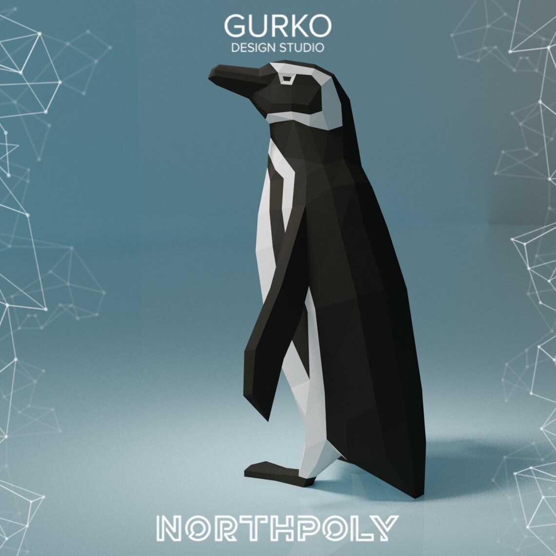 Magellanic Penguin #1 Papercraft, Digital Template, PDF Download, Gurko ...