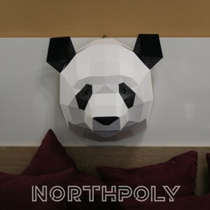 Panda Head Papercraft, Bear, Digital Template, PDF Download, Gurko ...