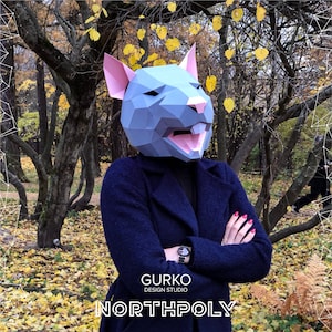 2 Rat Masks Papercraft, Mouse, Digital Template, PDF Download, Gurko ...