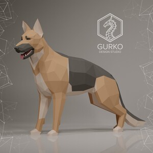 German Shepherd Papercraft, Dog, Digital Template, PDF Download, Gurko ...