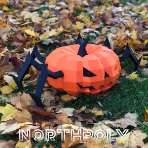 Pumpkin-spider Papercraft, Digital Template, PDF Download, Gurko, 3D ...