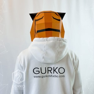 Angry Tiger Mask Papercraft, Cat, Digital Template, PDF Download, Gurko ...