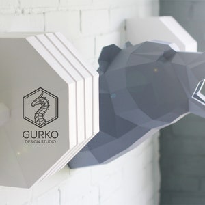 Strong Bear Papercraft, Digital Template, PDF Download, Gurko, Trophy ...