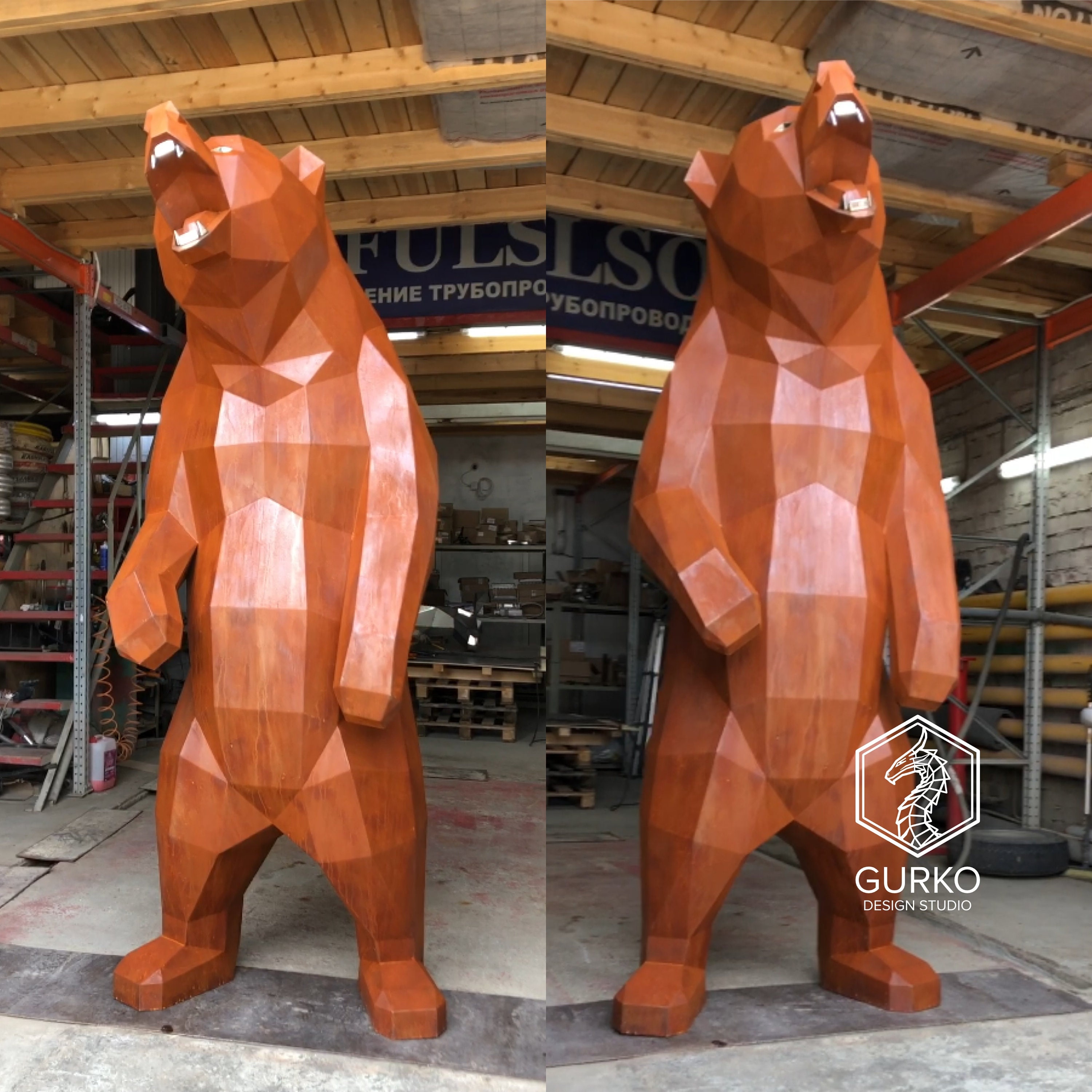 Angry Bear Metal Papercraft , DXF, Gurko, Pepakura, Template, 3D ...