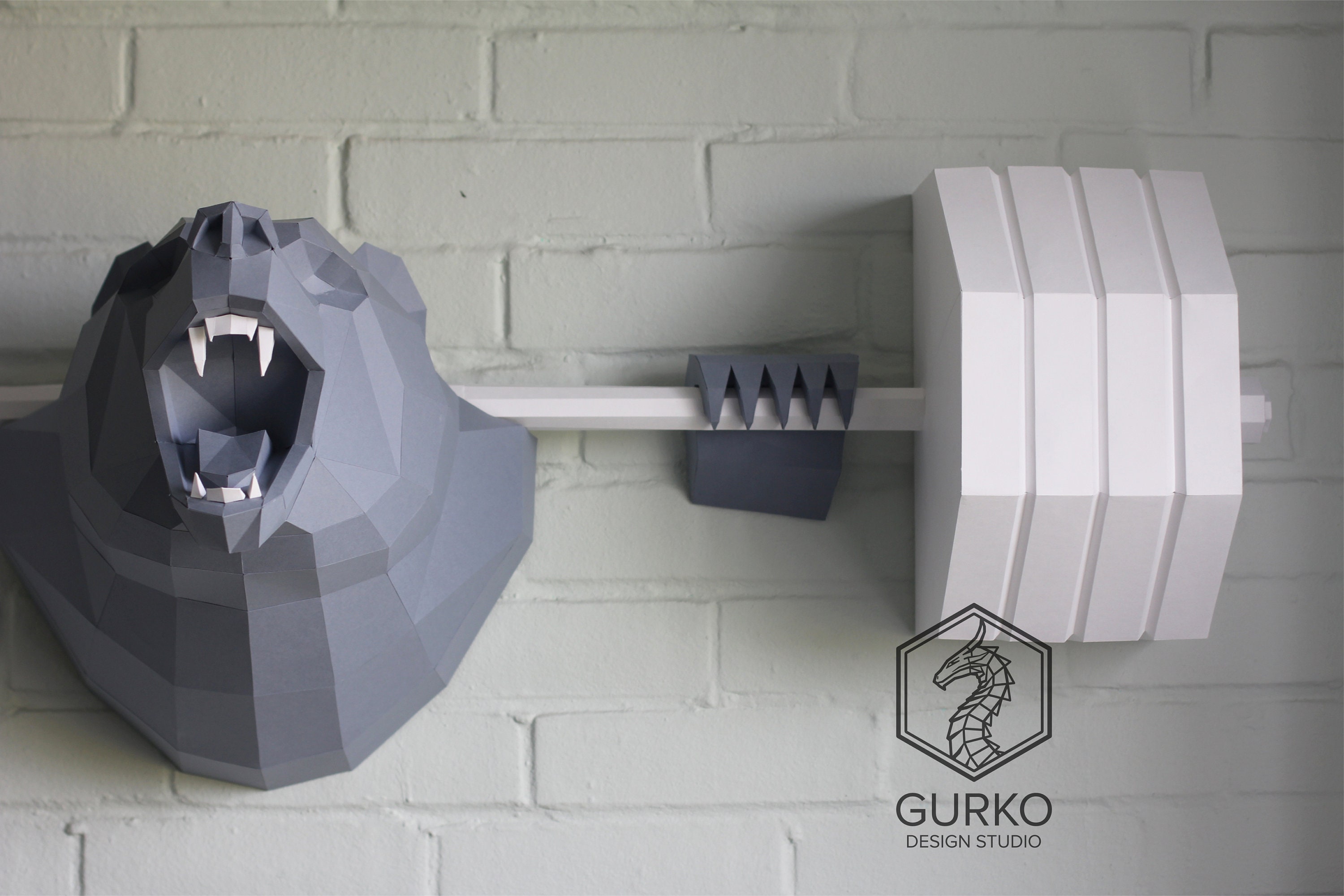 Strong Bear Papercraft, Digital Template, PDF Download, Gurko, Trophy ...