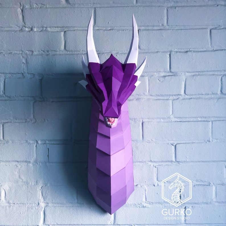 Awesome Dragon Papercraft, Digital Template, PDF Download, Gurko, 3D ...