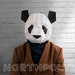 Panda Mask Papercraft, Bear, Digital Template, PDF Download, Gurko, 3D ...