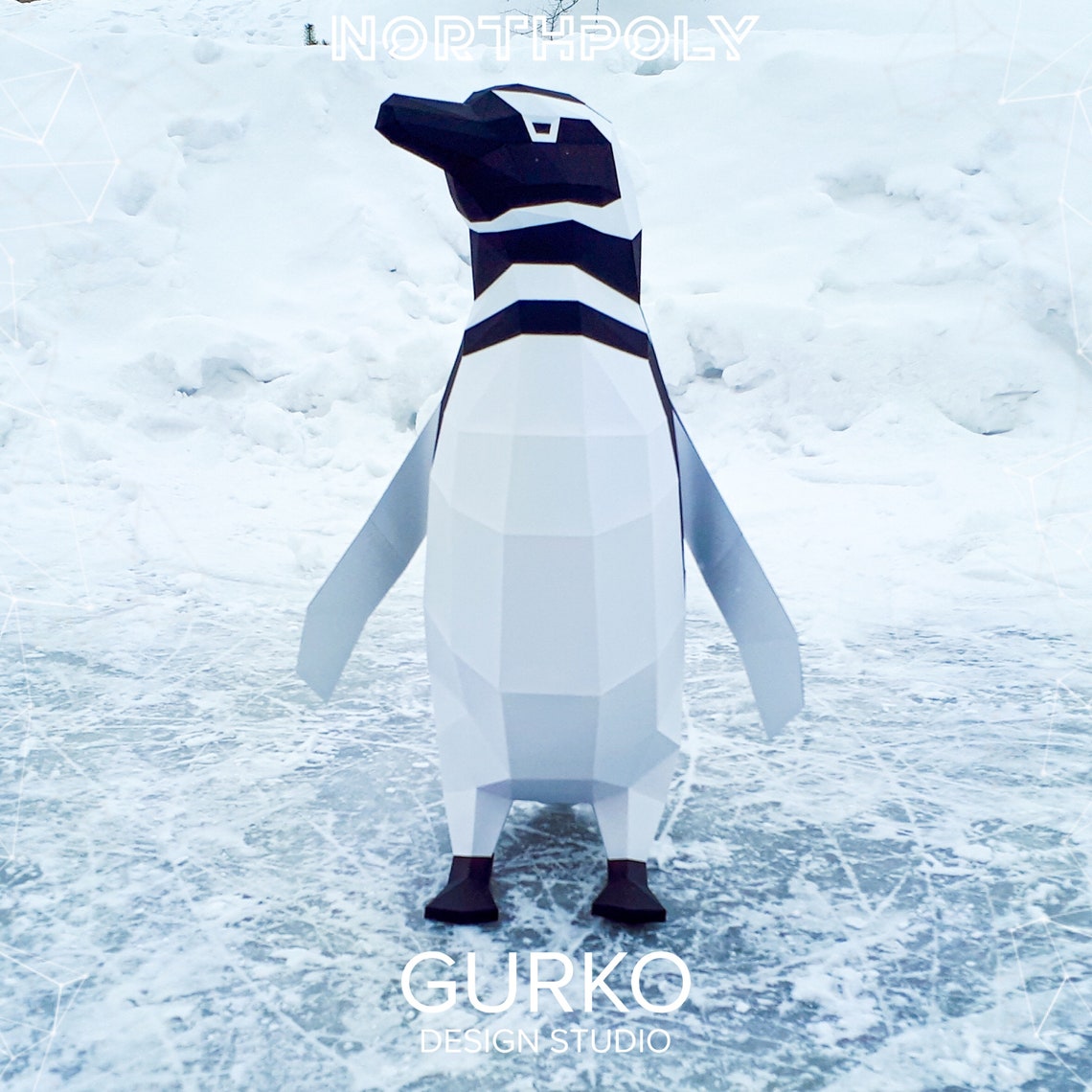 Magellanic Penguin #1 Papercraft, Digital Template, PDF Download, Gurko ...