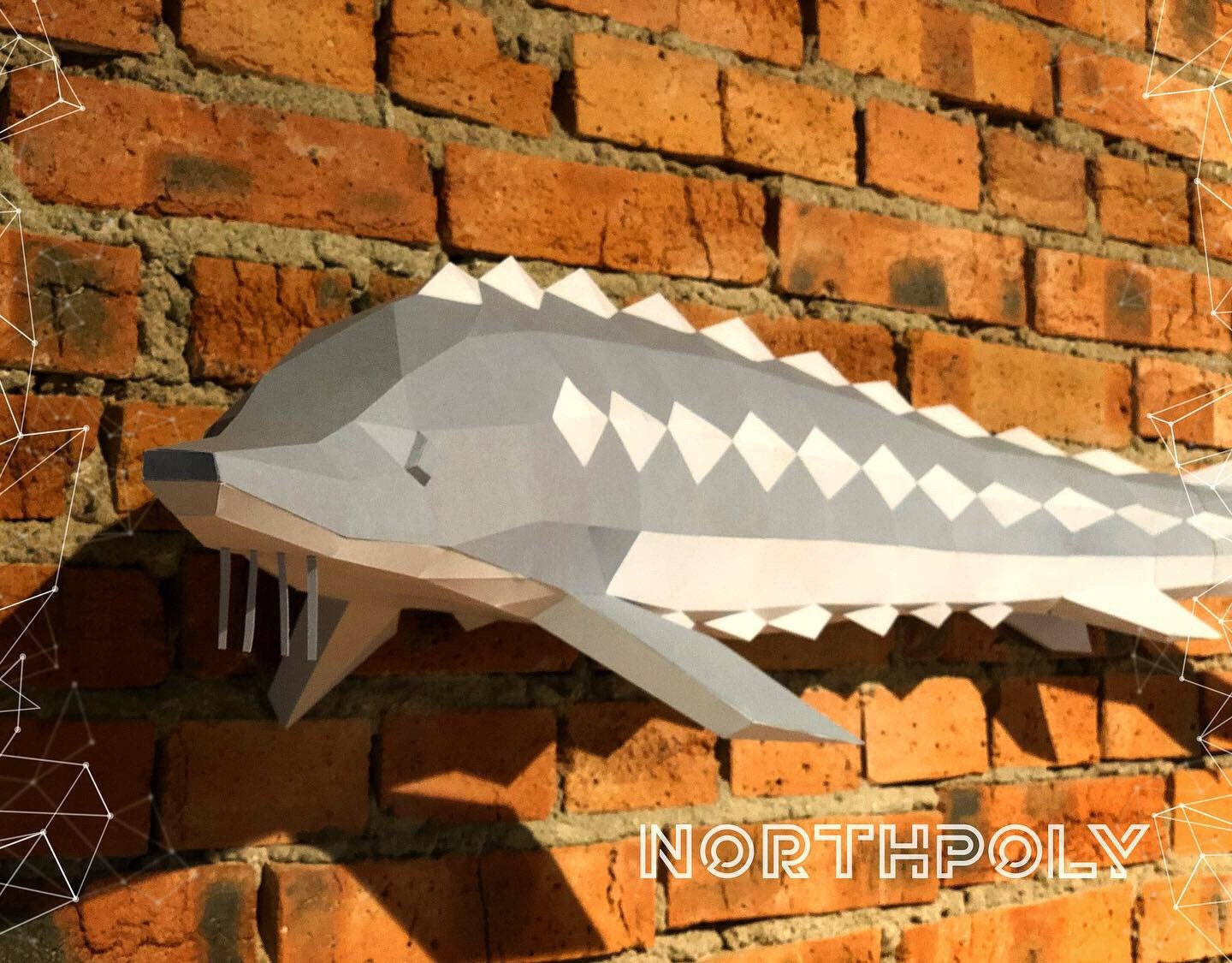 Sturgeon Papercraft, Fish, Digital Template, PDF Download, Gurko, 3D ...