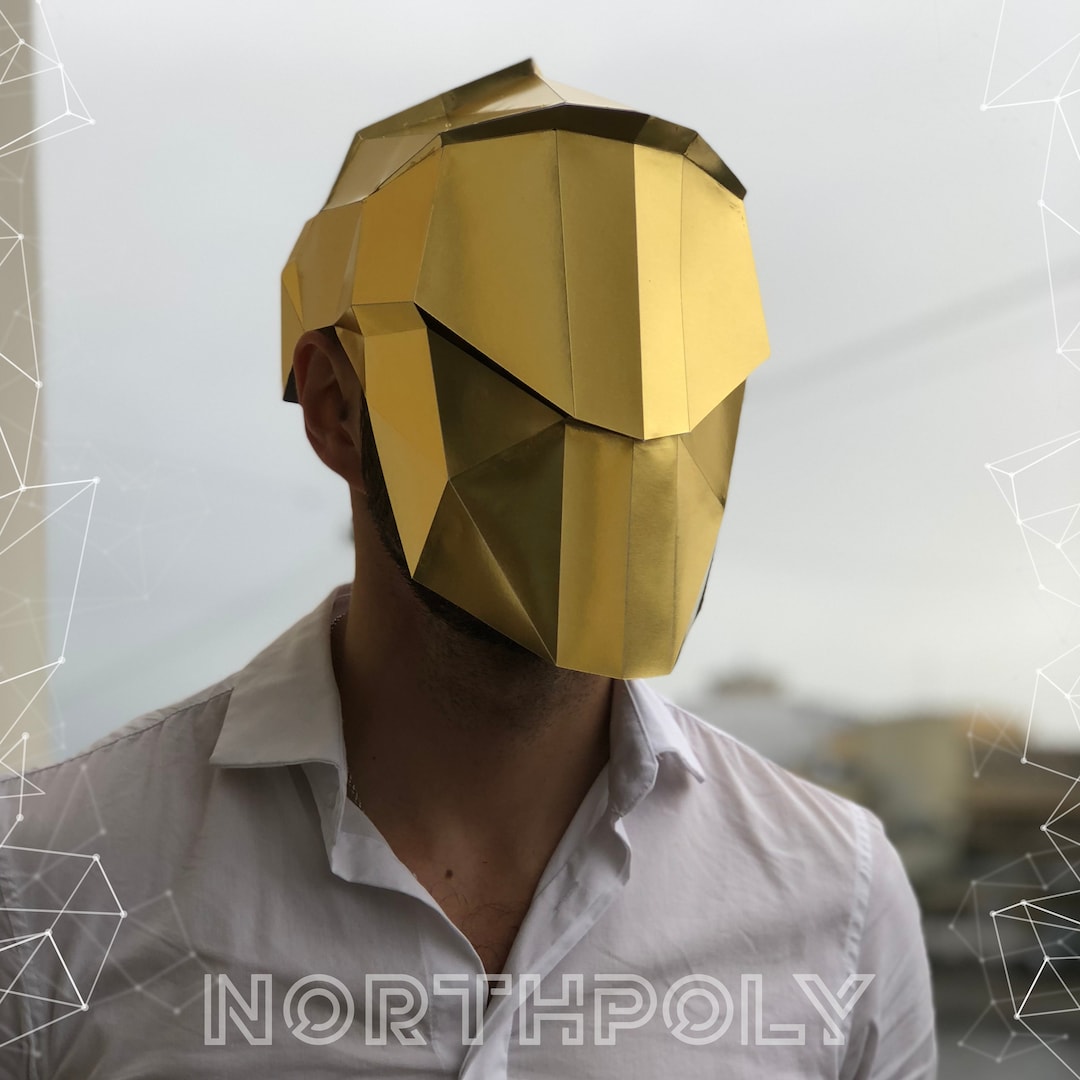 Papercraft Mask of the Future 2, Digital Template, PDF Download, Gurko ...