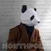 Panda Mask Papercraft, Bear, Digital Template, PDF Download, Gurko, 3D ...