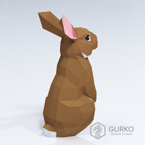Standing Rabbit (1900 Mm) Papercraft, Digital Template, PDF Download ...