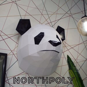 Panda Head Papercraft, Bear, Digital Template, PDF Download, Gurko ...
