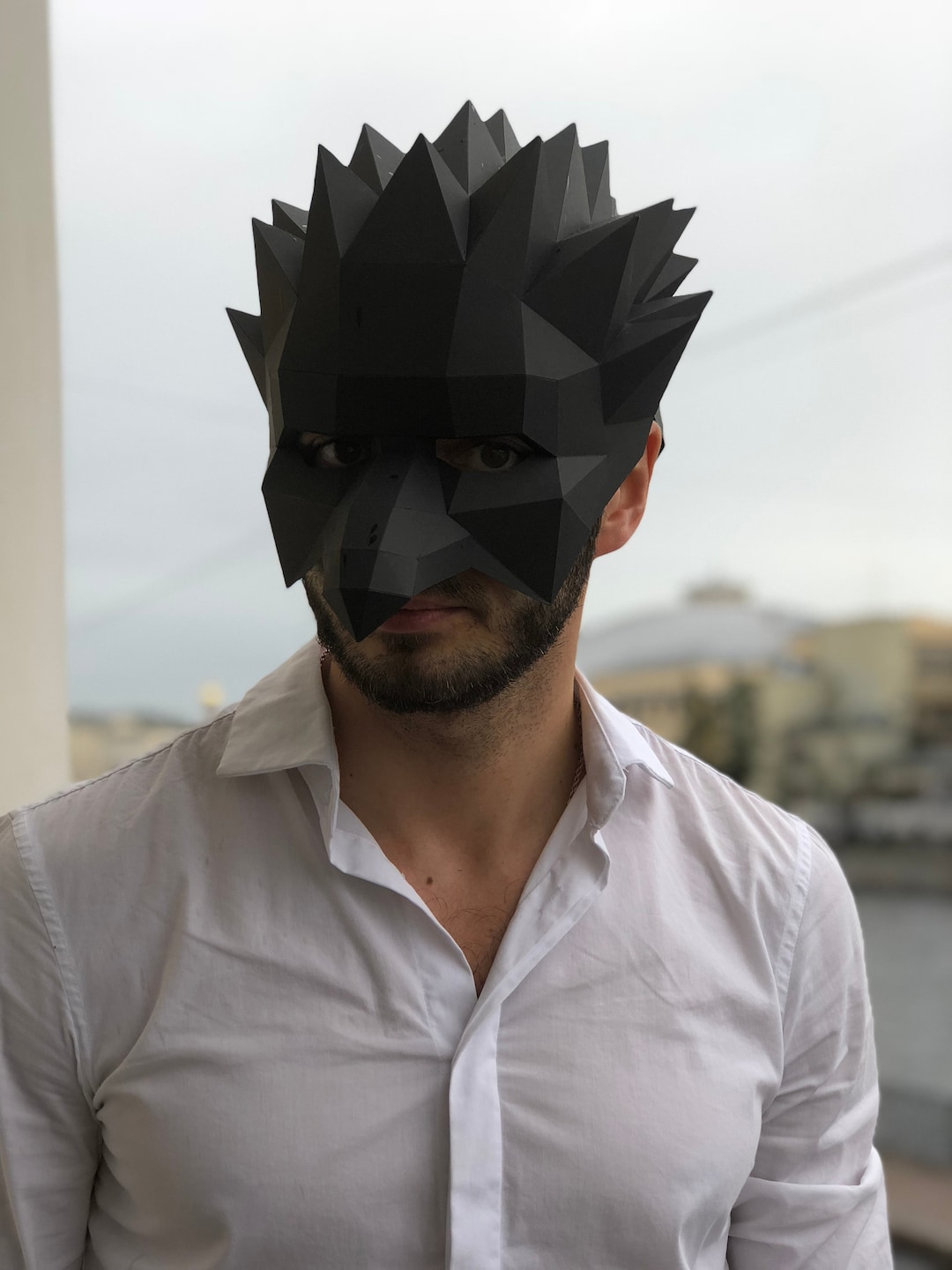 Crow Mask Papercraft, Digital Template, PDF Download, Gurko, 3D Low ...