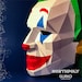 Clown Mask Papercraft, Digital Template, PDF Download, Gurko, 3D Low ...