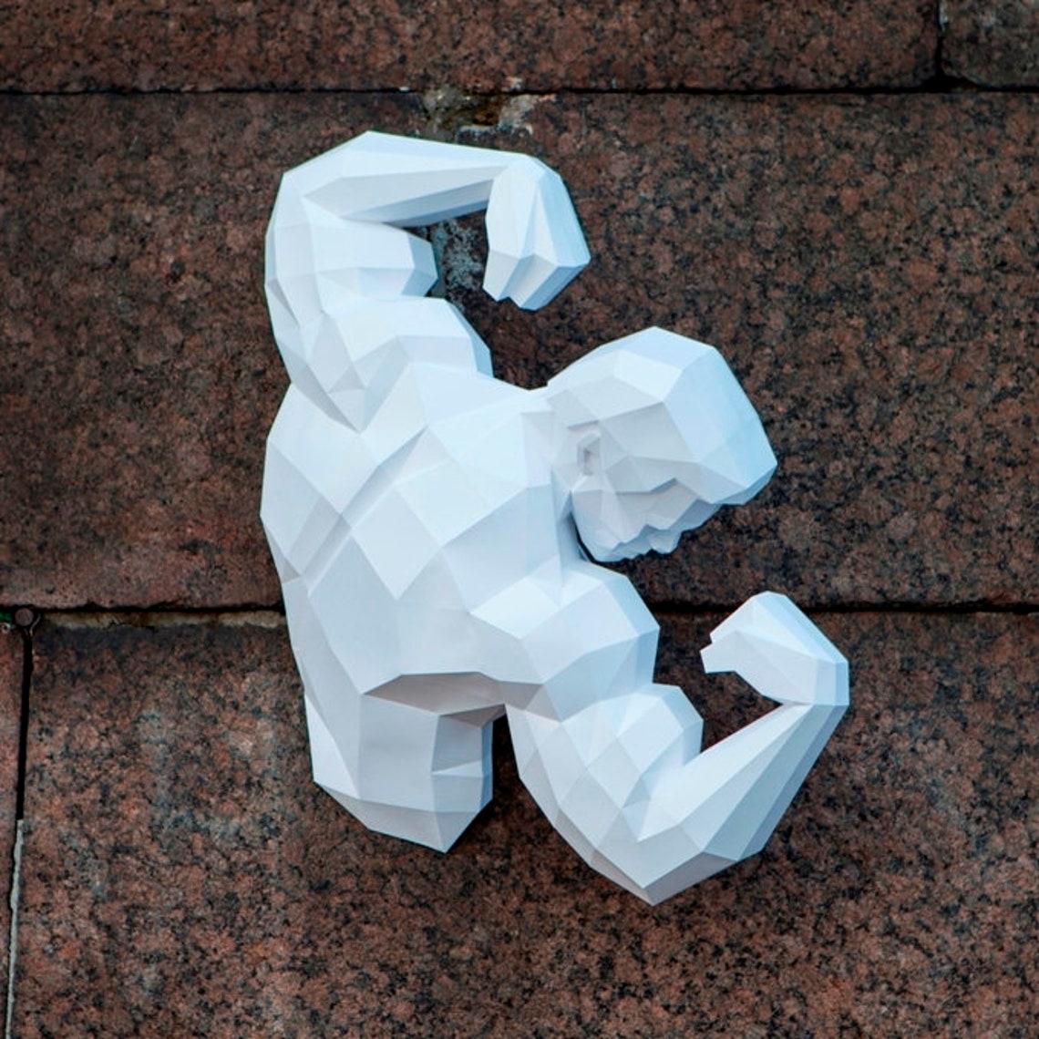 Papercraft Arnold: Double Biceps From Behind, Digital Template, PDF ...