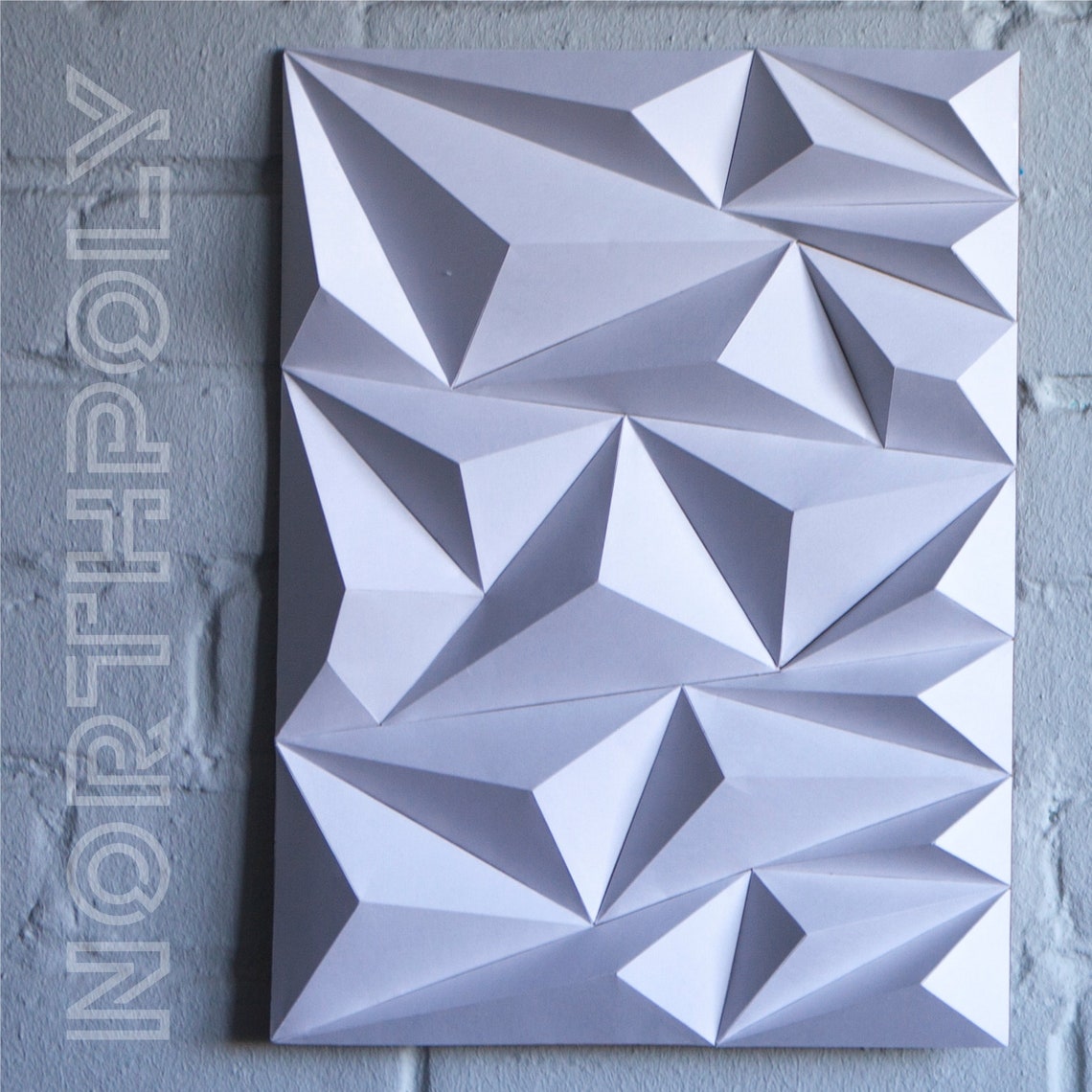 Geometric Pattern Triptych Papercraft, Digital Template, PDF Download ...