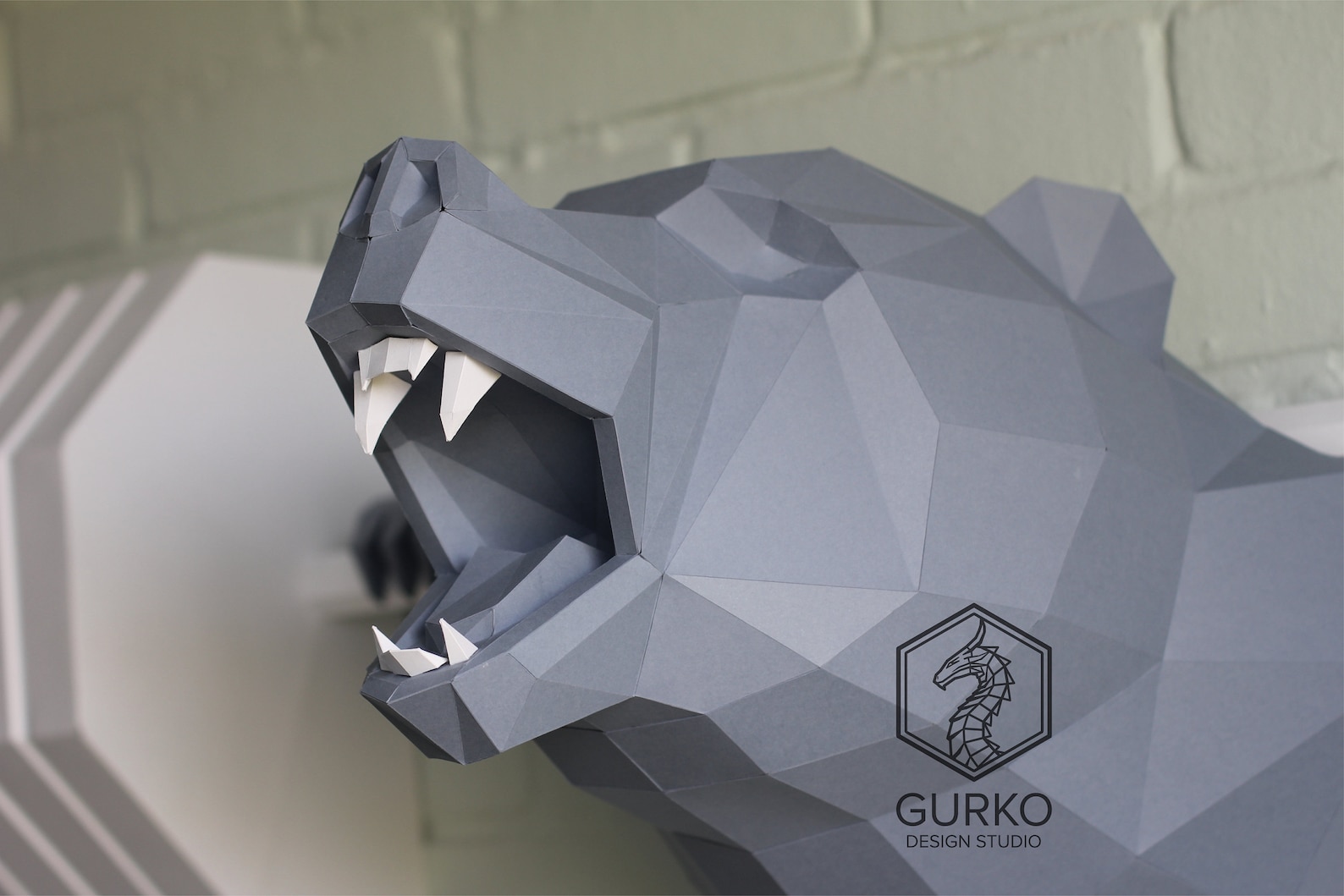 Strong Bear Papercraft, Digital Template, PDF Download, Gurko, Trophy ...