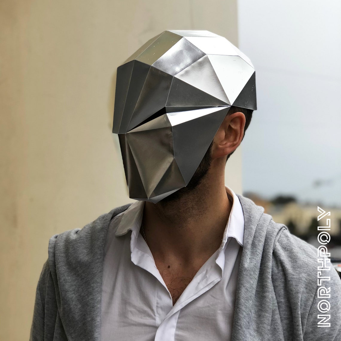 Papercraft Mask of the Future 1, Pdf, Gurko, Pepakura, Template, 3D ...