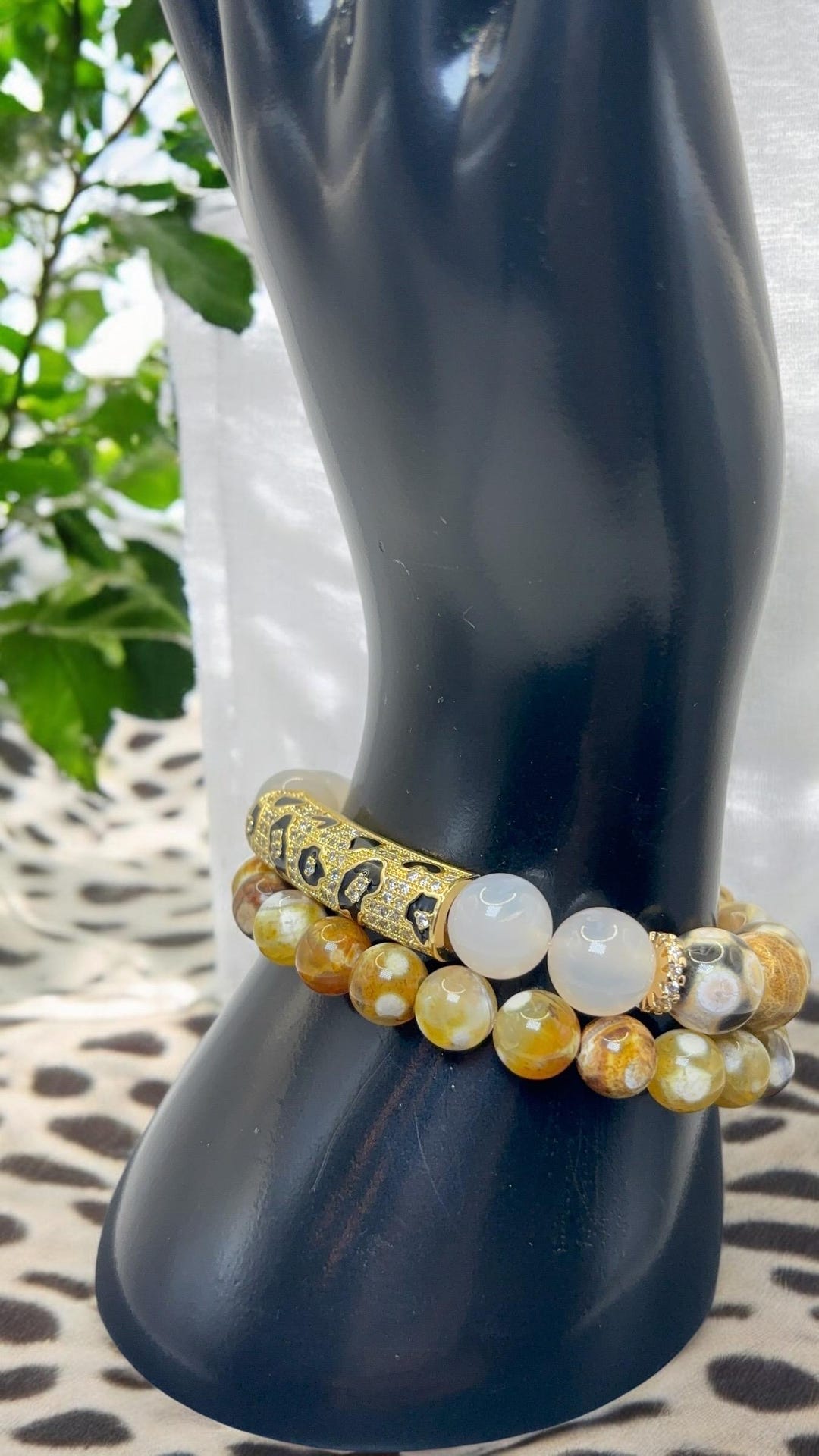 Stylish Leopard Skin Agates Set Only One Made Perfect Hues of Natural ...