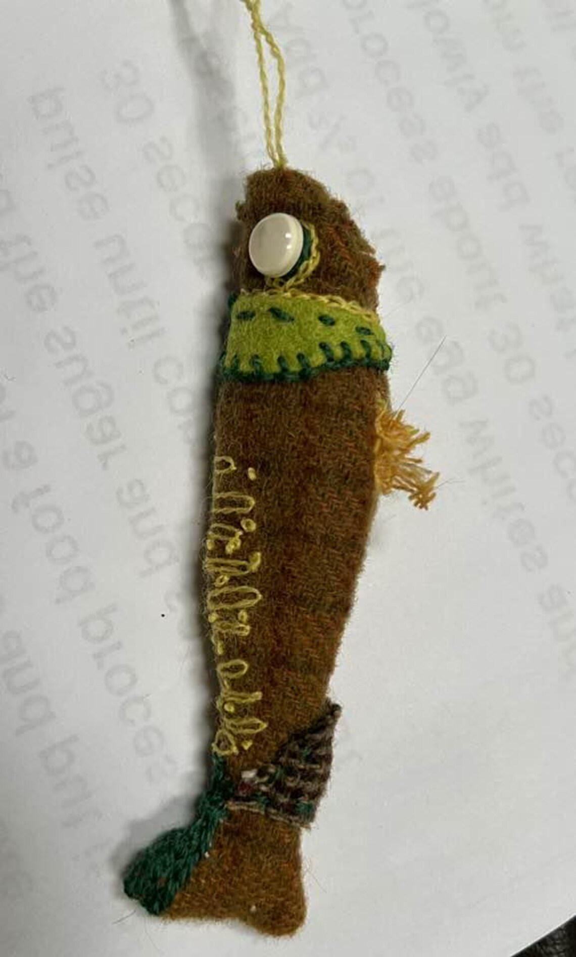 Wool Felt Fish Little Appliqué Patch Ornament Ornie Felt Embroidered ...