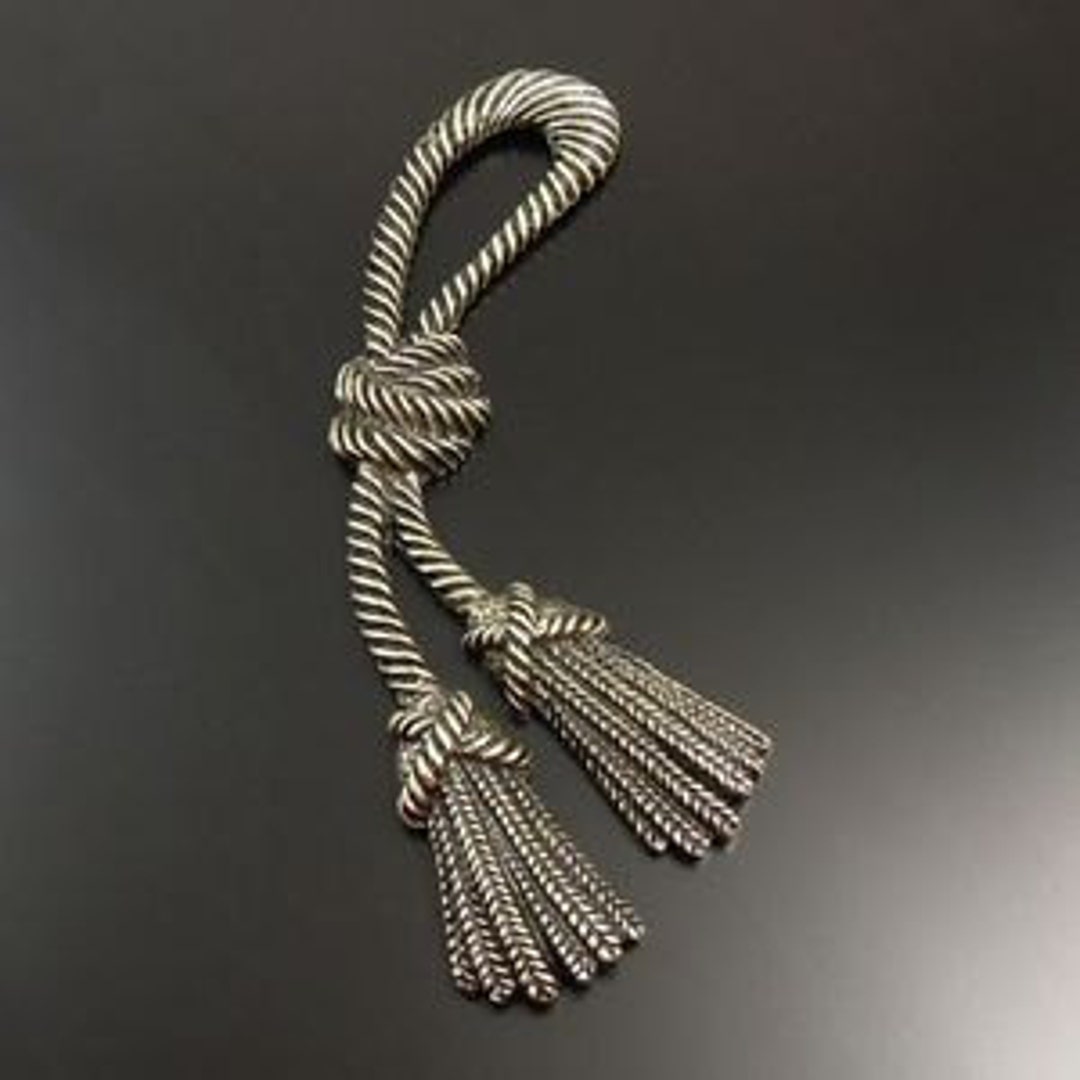 Large Tassel Pendant Drop Bronze Jewelry Antiqued Necklace - Etsy