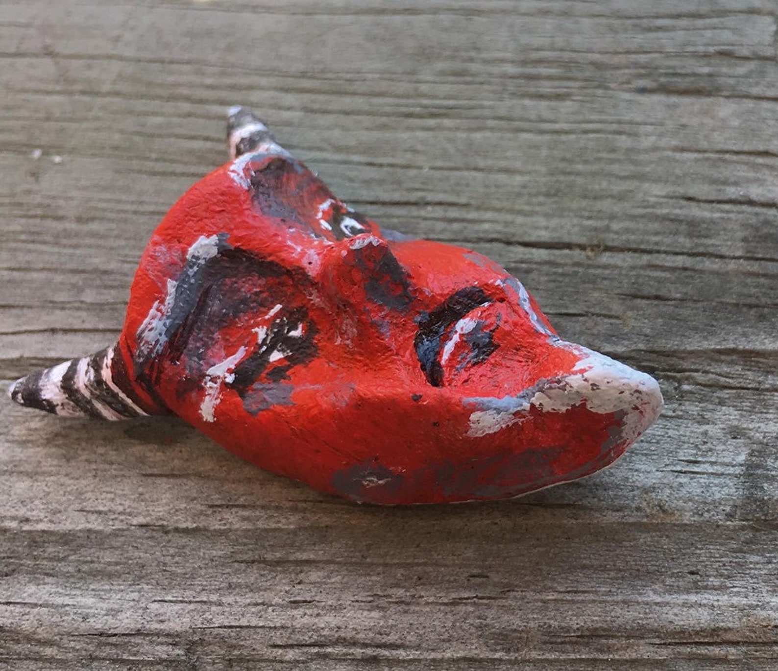 Devil Halloween Ceramic Clay Face Doll Parts Handmade Cabochon - Etsy