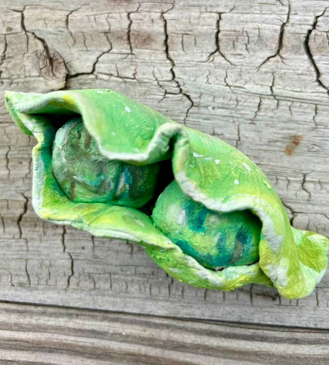 2 Peas in a Pod Face Ceramic Clay Face Doll Craft Pottery Woman ...