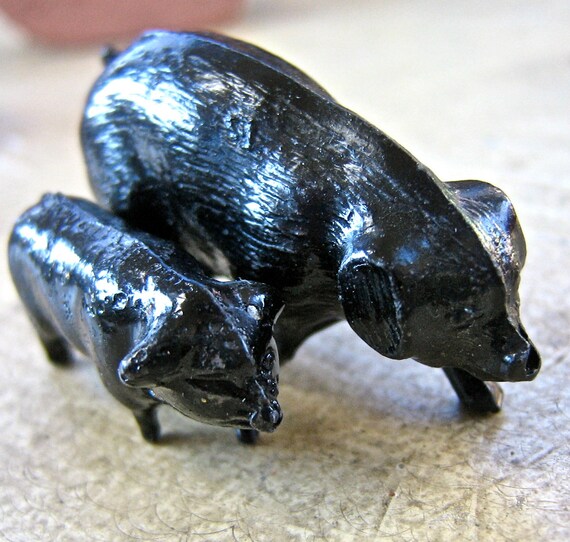 Old Toy Lead Pigs Vintage Toys Pig Farm Animal Play Two Mother - Etsy