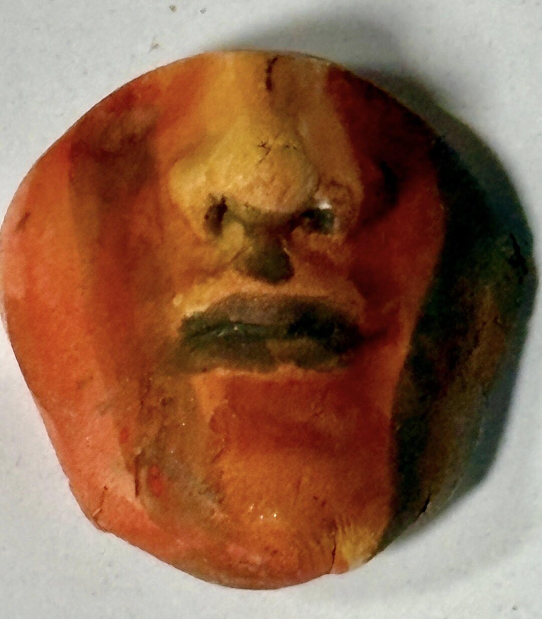 Ceramic Clay Face Doll Parts Craft Woman Handmade Striped Partial Girl ...