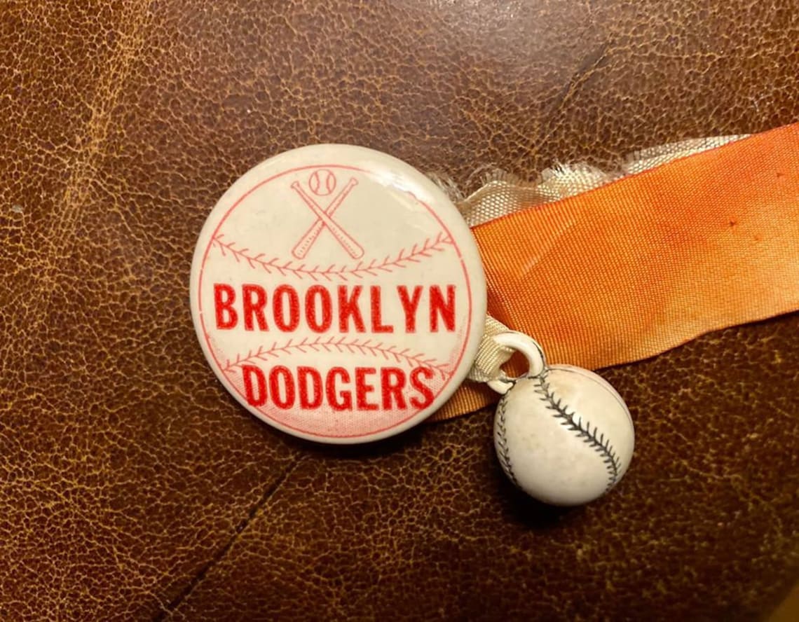 Vintage Brooklyn Dodgers Baseball Pin Pinback ribbons and | Etsy