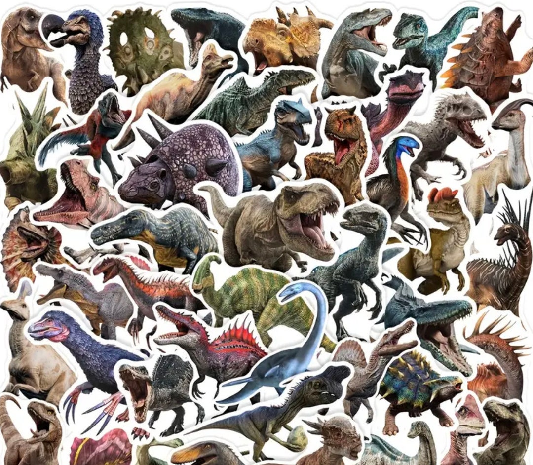 50pcs Stickers Dinosaur Cartoon Sticker Cartoon Funny Kid Diy Reward - Etsy